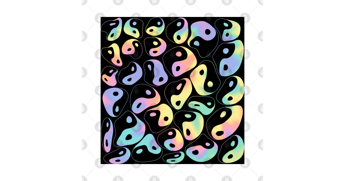 Ying Yang Rainbow Trippy Abstract Ying Yang Trippy Posters And Art Prints Teepublic