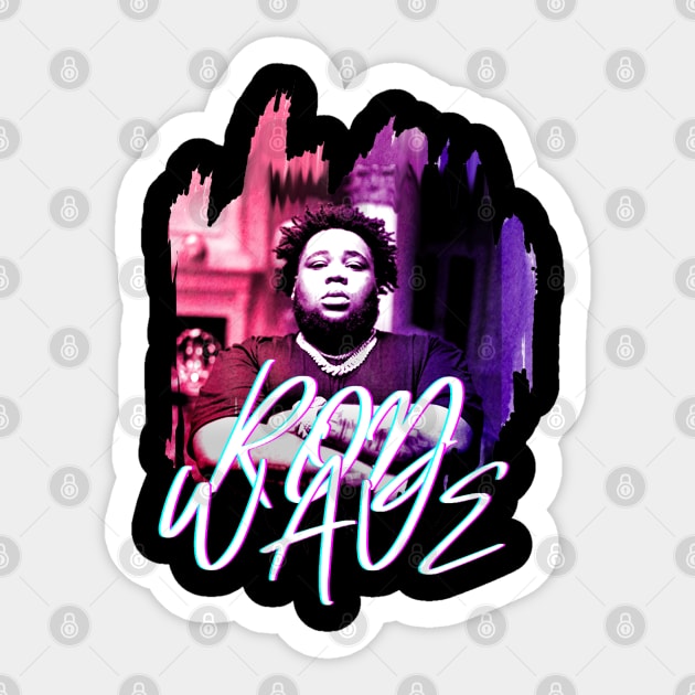 rod wave red blue edition - Rod Wave - Sticker | TeePublic