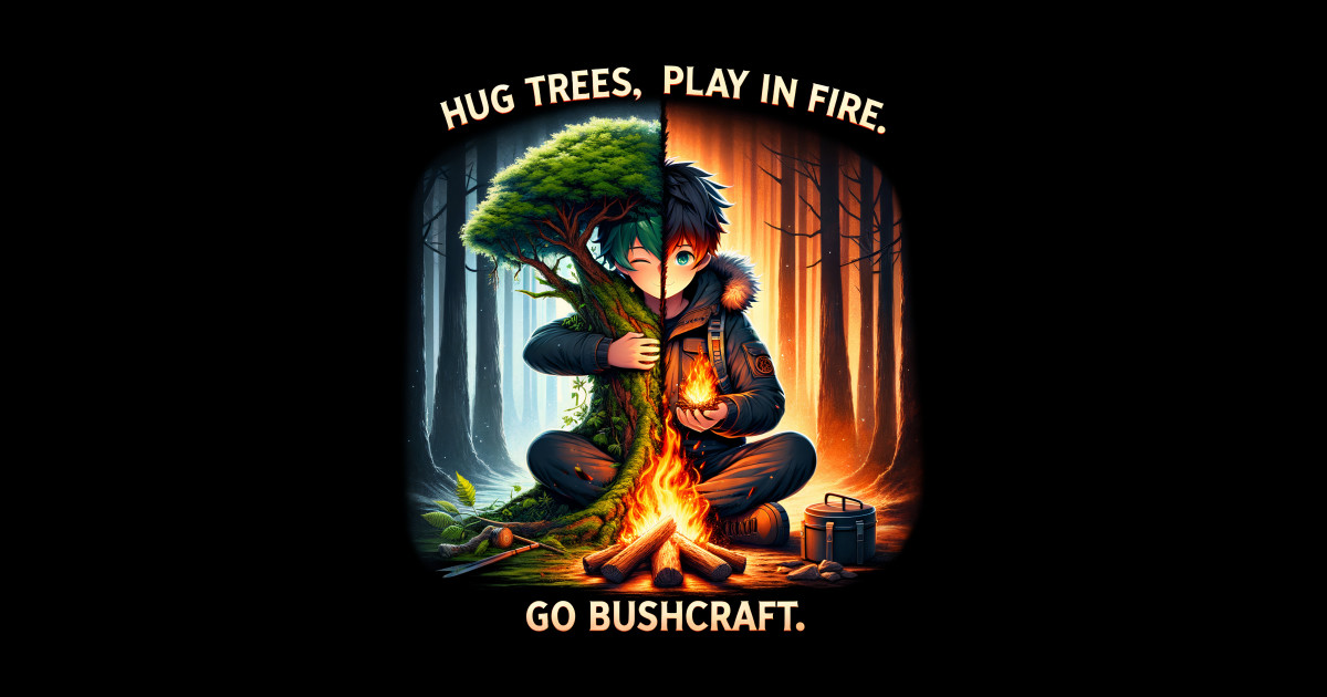 Hug Trees Play Fire - Bushcraft - Posters and Art Prints | TeePublic