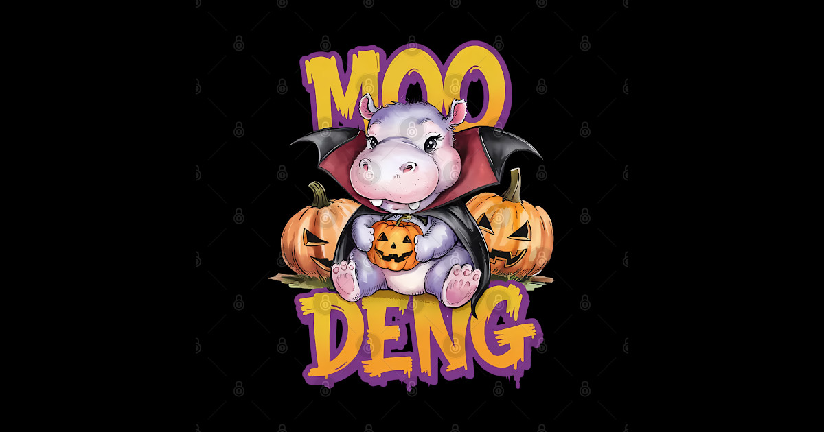 Moo Deng Pumpkin - Moo Deng - Sticker | TeePublic
