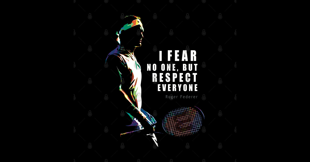 Roger Federer Inspirational Quote - Tennis Quote - Sticker | TeePublic