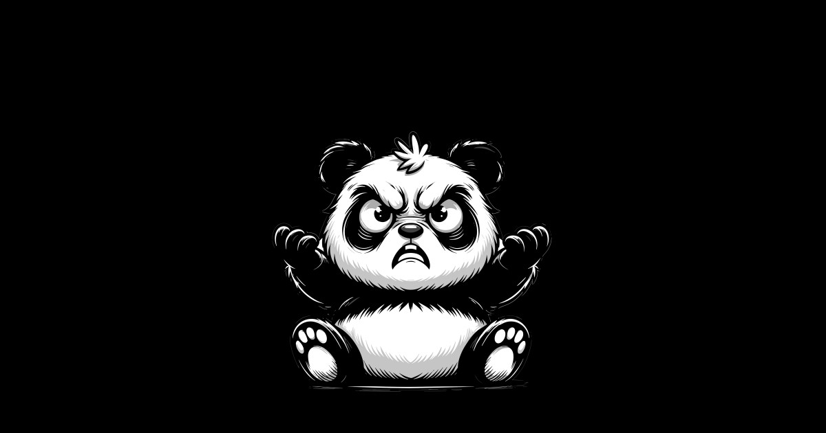 Grumpy Panda Bear: Go Away - Grumpy Panda - Sticker | TeePublic