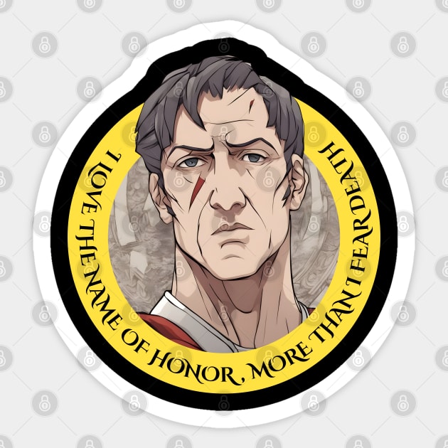 Julius Caesar in anime style - Julius Caesar - Sticker | TeePublic