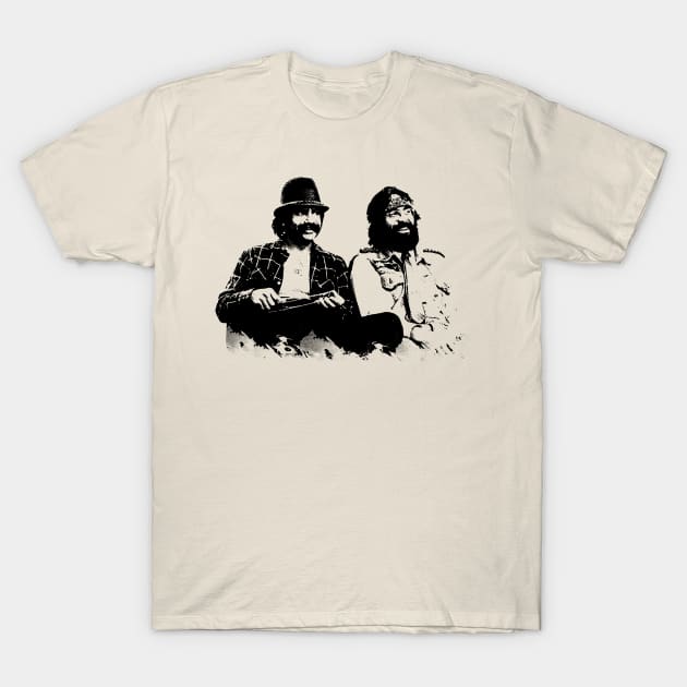 Retro Engrave cheech and chong - Retro - T-Shirt | TeePublic