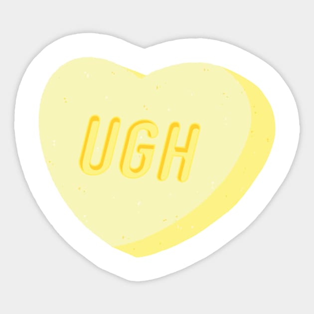 Ugh Kawaii Cute Funny Candy Heart - Kawaii - Sticker | TeePublic