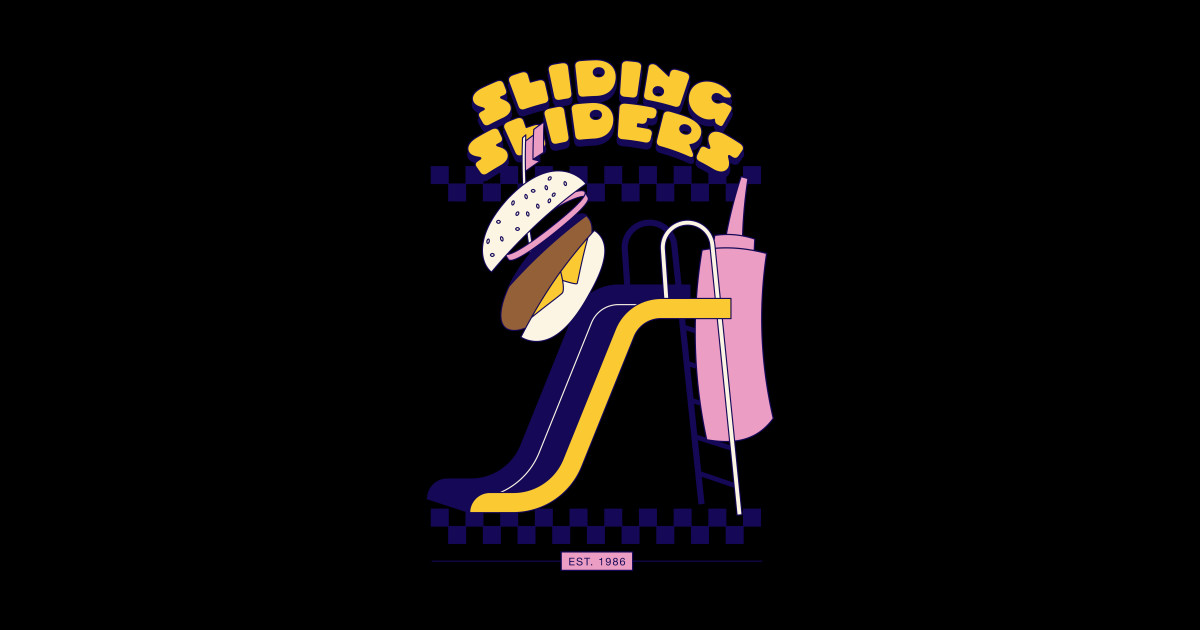 Sliding sliders - Retro - Sticker | TeePublic