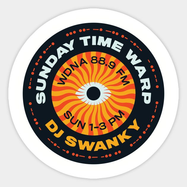 Sunday Time Warp Morse Code Eye - Swanky - Sticker | TeePublic