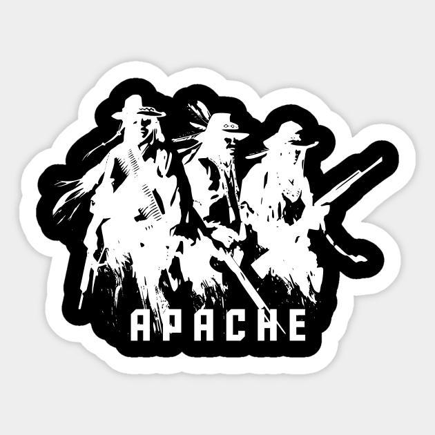 Apache indian tribe silhouette - Apache - Sticker | TeePublic