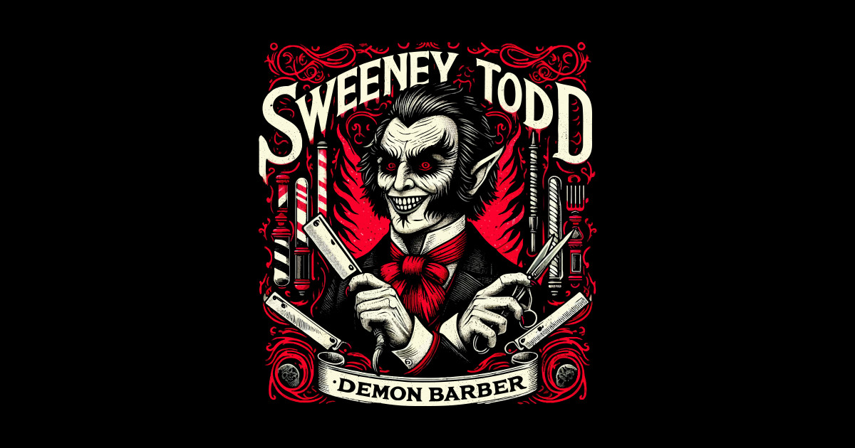 Gothic Victorian Horror - Demon Barber Shop Musical - Distressed ...