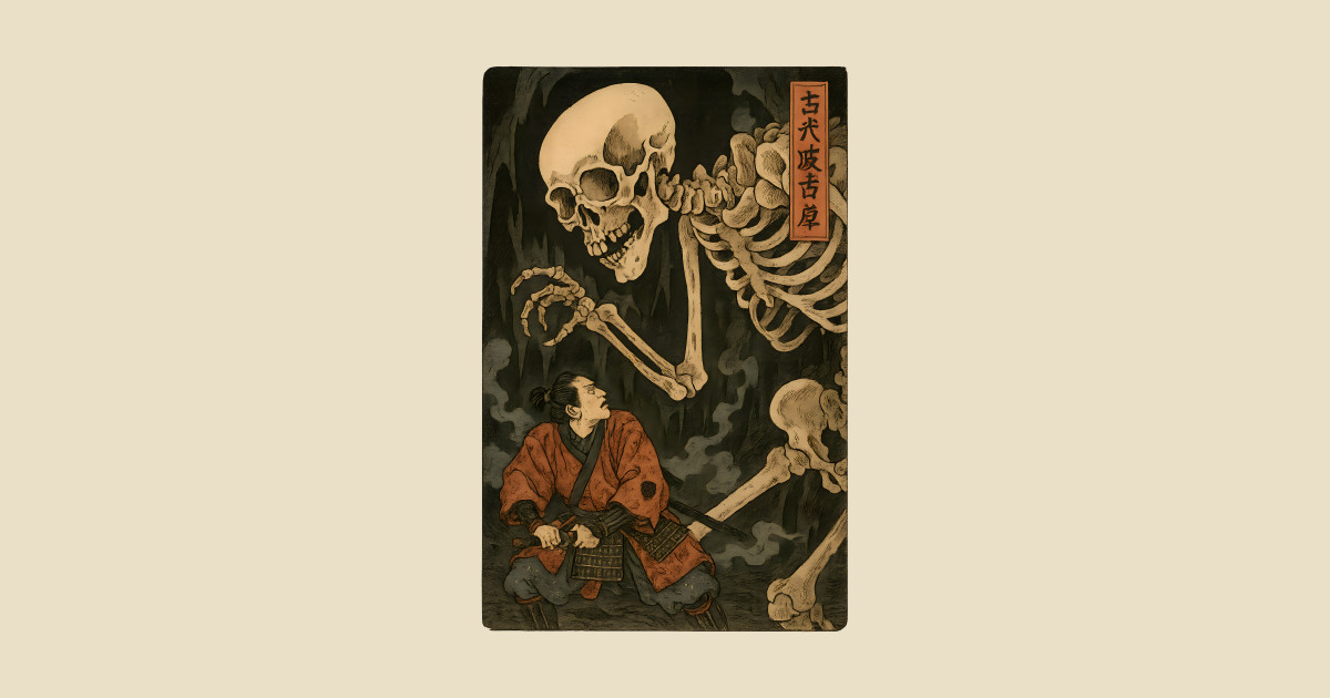 Japanese Horror Skeleton - Japanese Horror Skeleton - T-Shirt | TeePublic