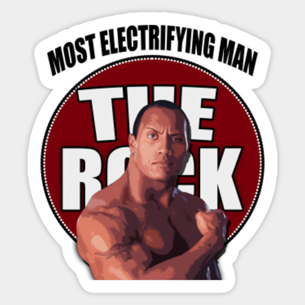 The Rock WWE Tee Shirt - Wwe - Sticker | TeePublic