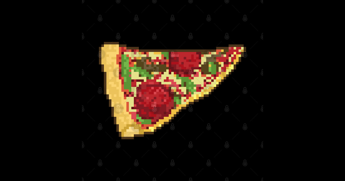 pizza slice pixel art - Pizza - Sticker | TeePublic