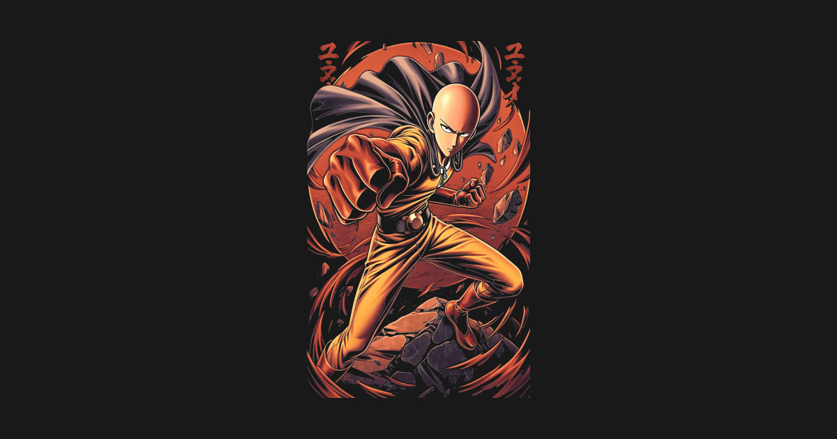 Saitama Punch Pose One Punch Man - Saitama - T-Shirt | TeePublic