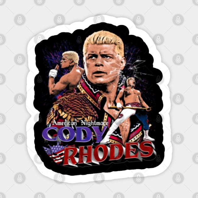 Cody Rhodes Retro Collage - Cody Rhodes - Sticker | TeePublic