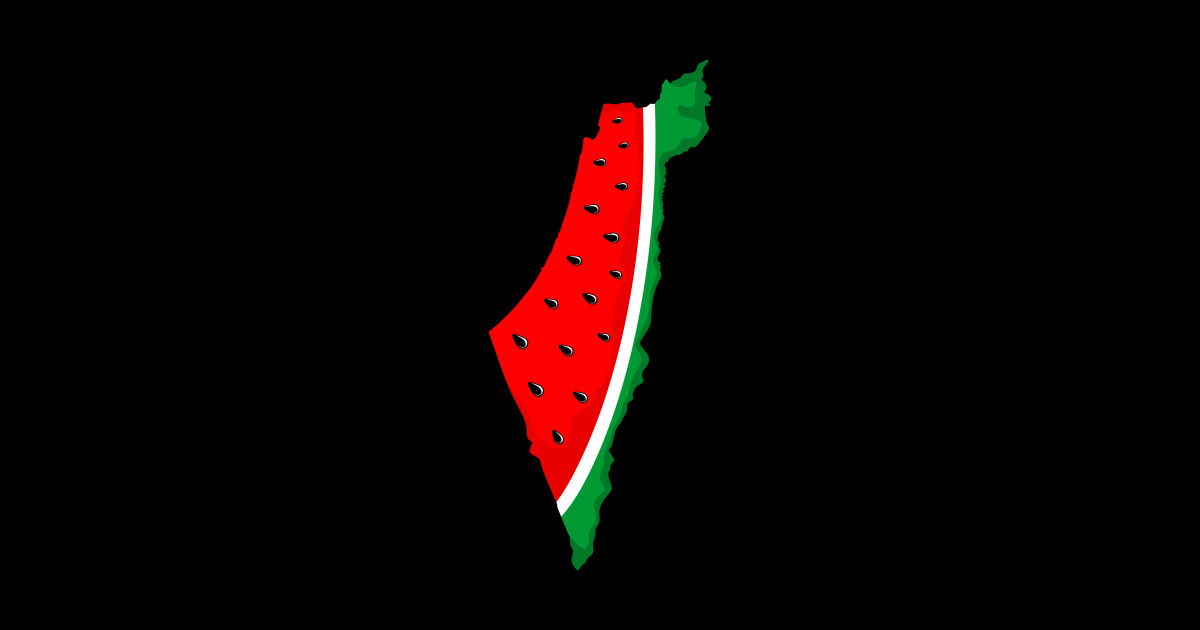 Palestine Map Watermelon Symbol of freedom - Free Palestine Support ...