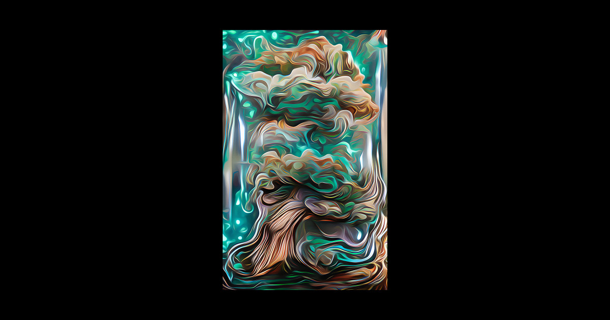 Aqua Layered Iridescent Nug Hightimes Weed - Nugs - Sticker | TeePublic