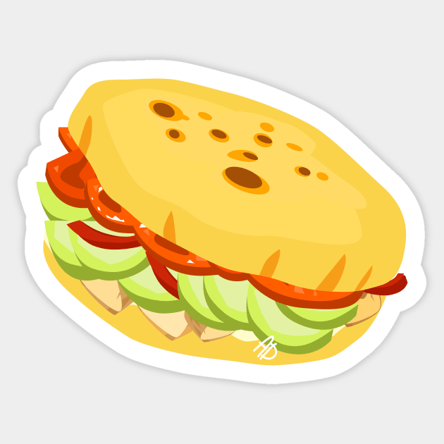Arepa Sandwich - Arepa - Sticker | TeePublic