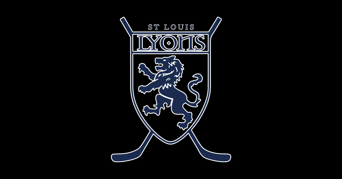 Lyons logo White outline - Hockey - Sticker | TeePublic