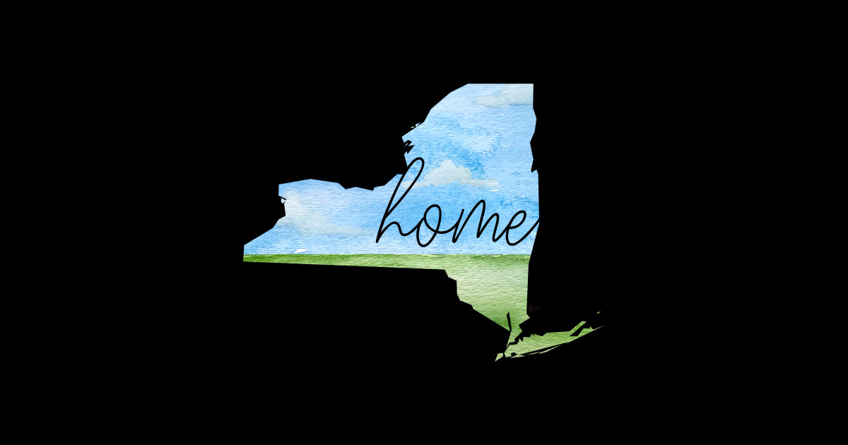 New York Home State - New York - Sticker | TeePublic