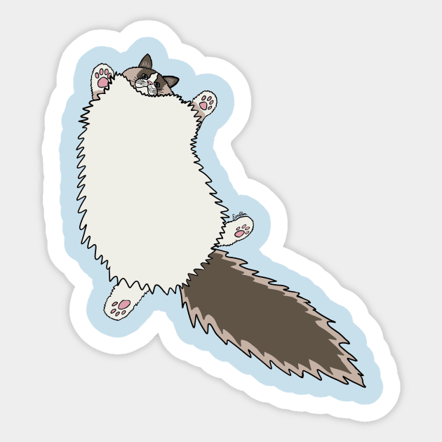 Ragdoll Cat Flop - Ragdoll Cat - Sticker | TeePublic