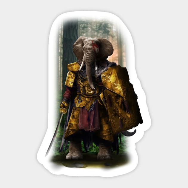 Exclusive Hand Drawn Samurai Elephant | Samurai Collection Item-18 ...