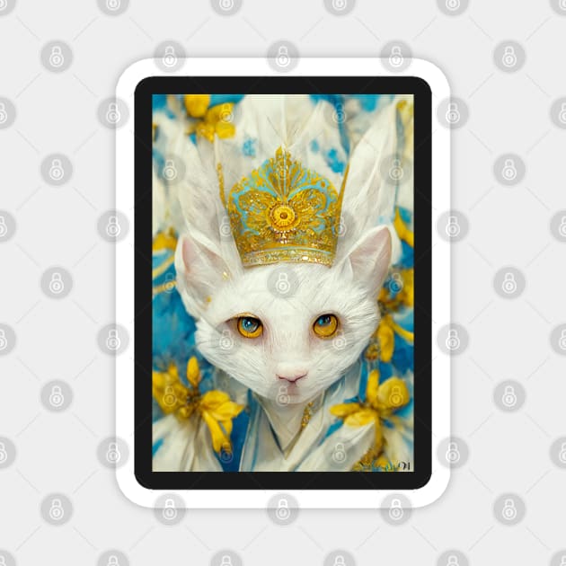 Snow queen cat - Cat - Magnet | TeePublic