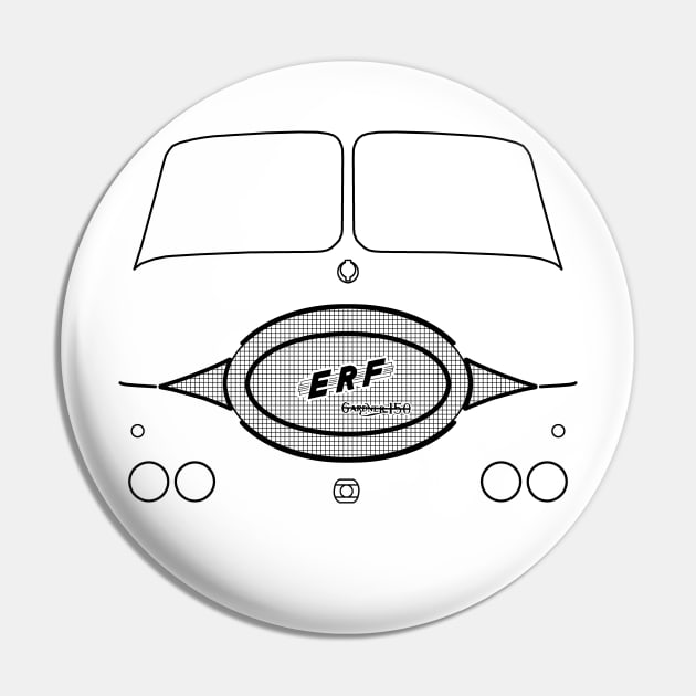 ERF KV classic 1950s lorry black outline graphic - Classic Truck - Pin ...