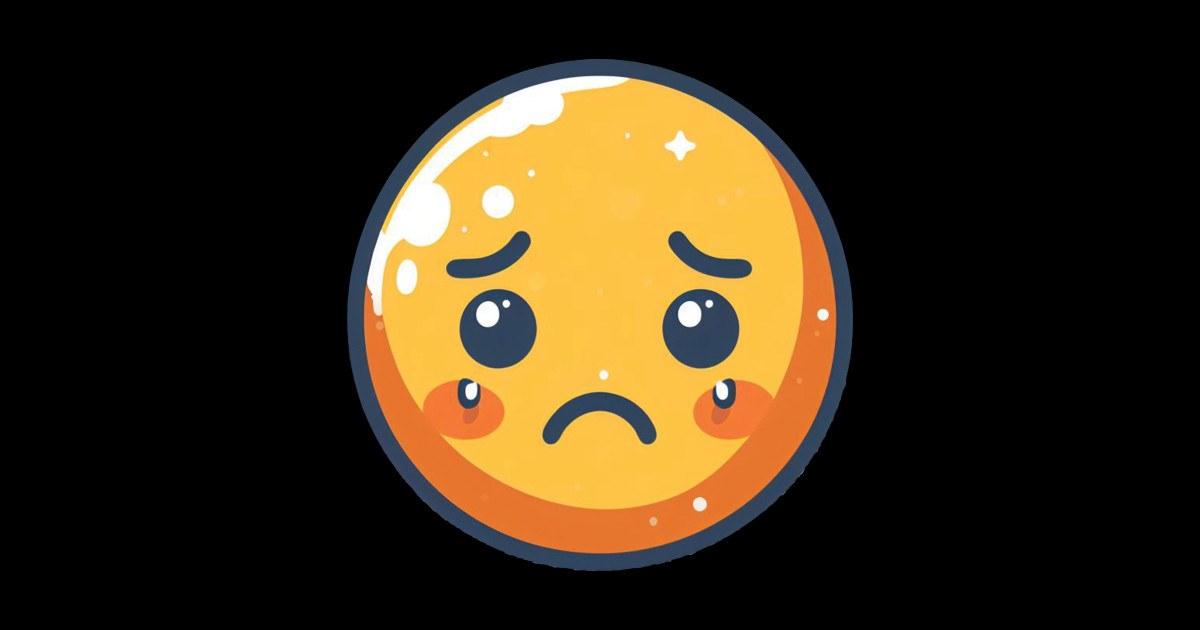 Crying Face Emoji - Crying Face Emoji - Sticker | TeePublic