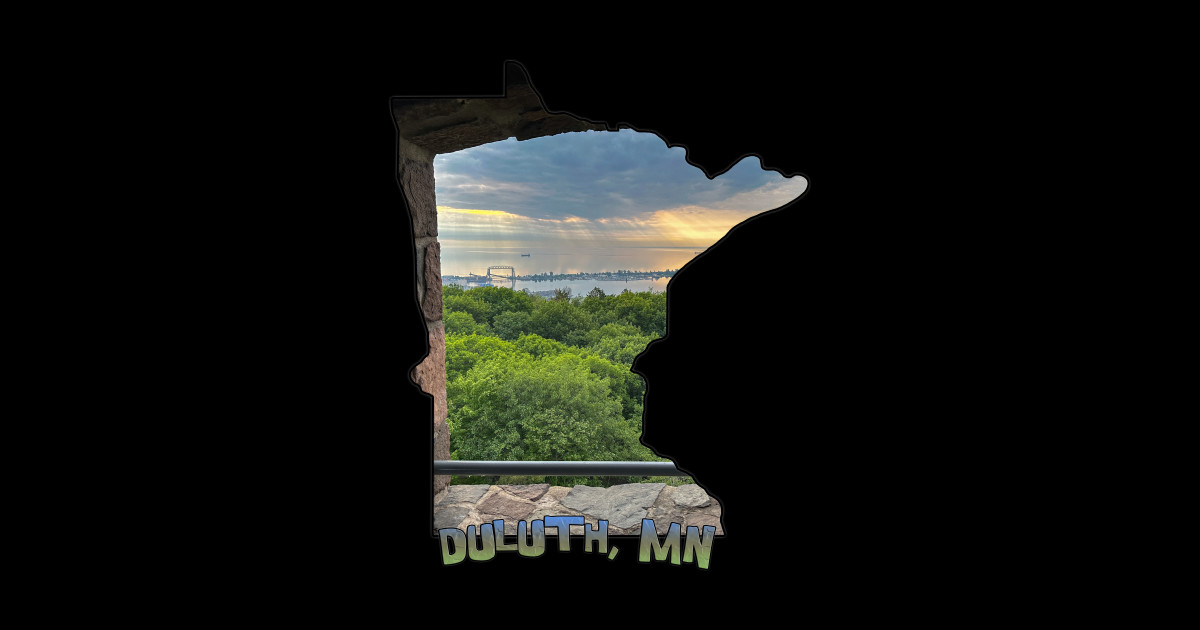 Duluth, Minnesota - Sunrise from Enger Tower - Duluth - Sticker | TeePublic