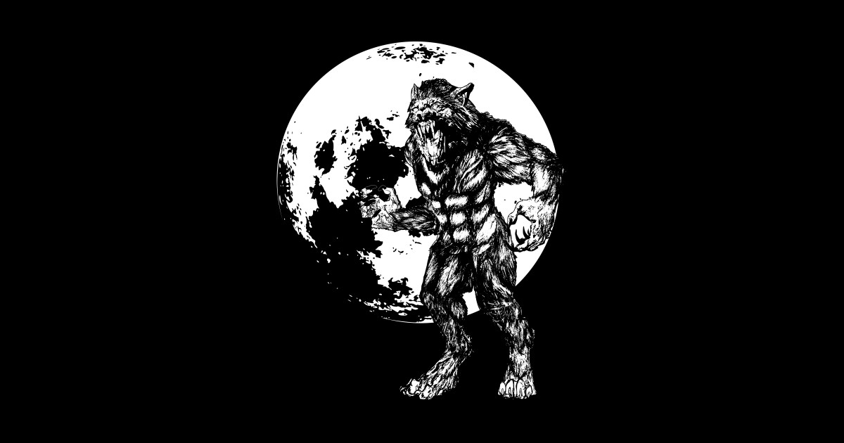 Werewolf and full moon - Werewolf - Posters and Art Prints | TeePublic