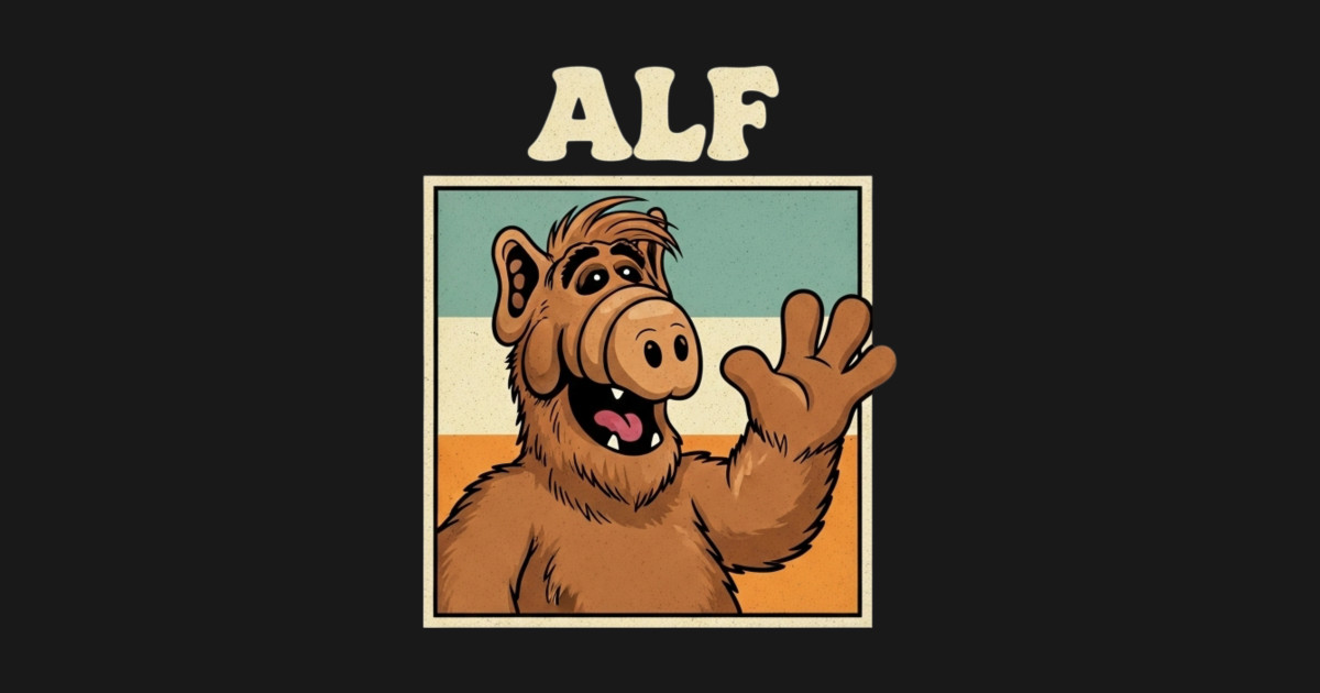 Retro ALF Alien from Melmac Graphic Eighties TV Character Very Cool ...