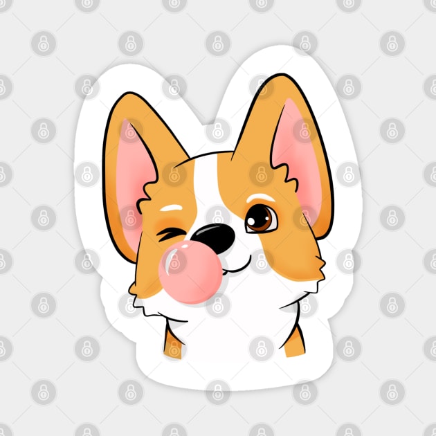 corgi face drawing