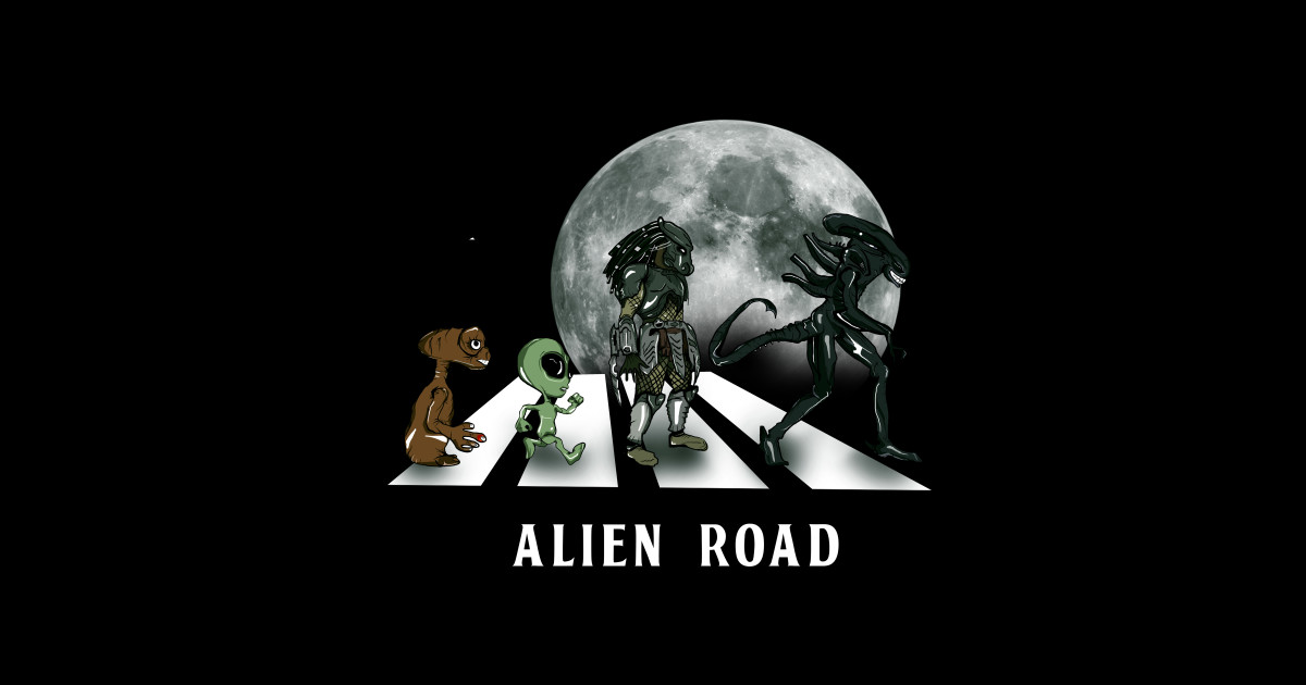 Aliens Crossing Alien Road - Funny Alien Design - Posters and Art ...