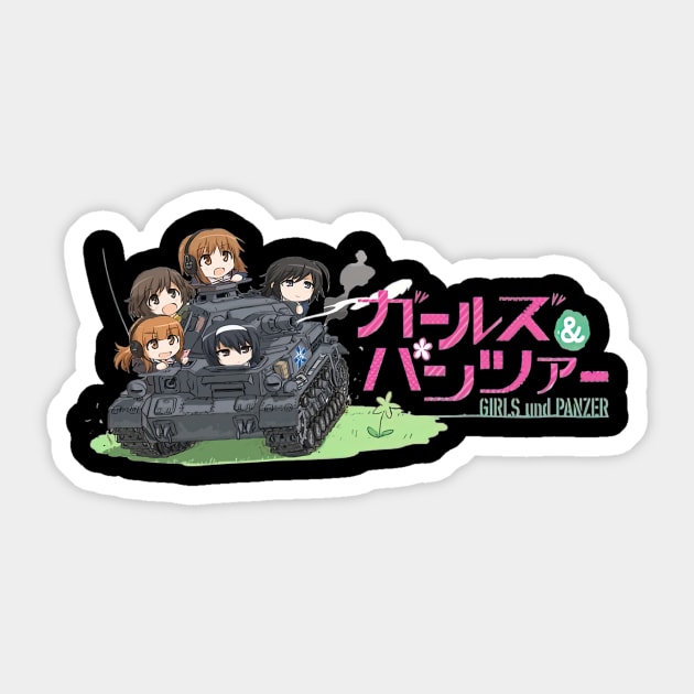 Chibi Girls Und Panzer - Chibi Girls Und Panzer - Sticker | TeePublic