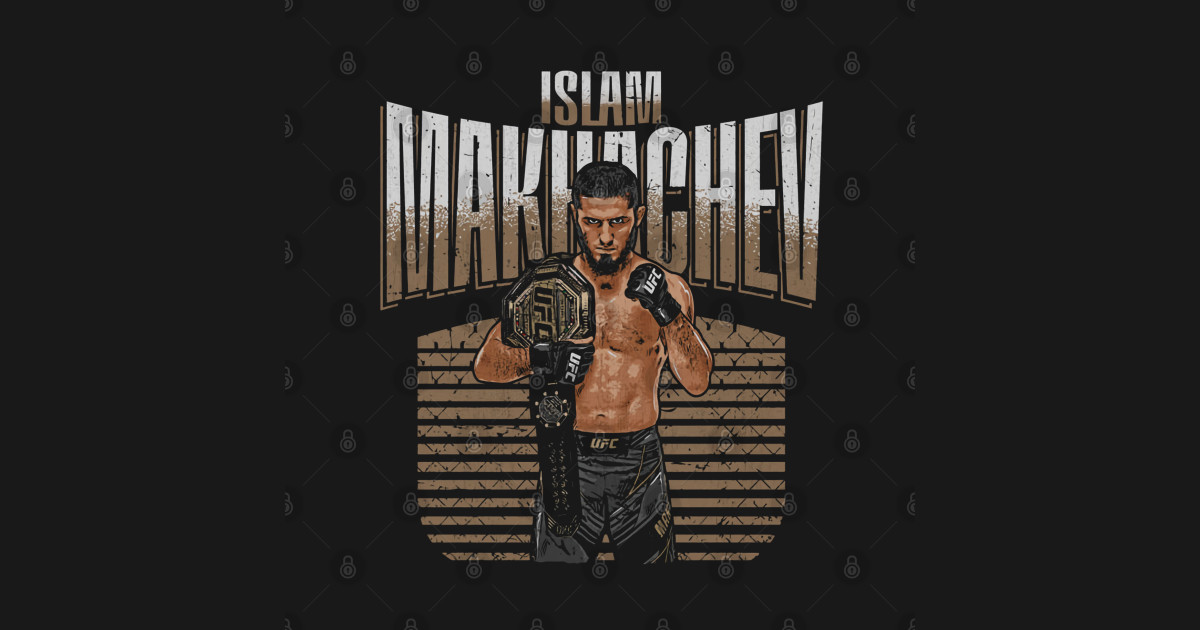 Islam Makhachev Champion Pose - Islam Makhachev - T-Shirt | TeePublic