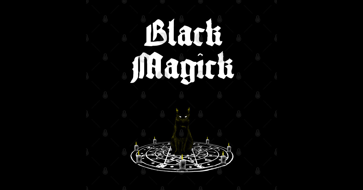 Black Magick - Black Cat Ritual Circle - Black Cat - Sticker | TeePublic