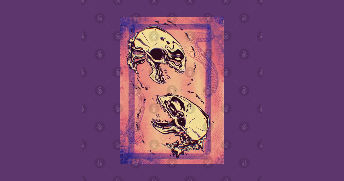 Acid Snake Skulls - Snake - T-Shirt | TeePublic