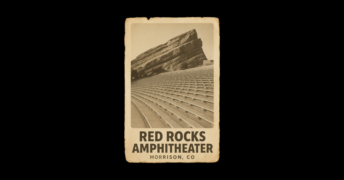 Red Rocks Amphitheater - Red Rocks - Sticker | TeePublic
