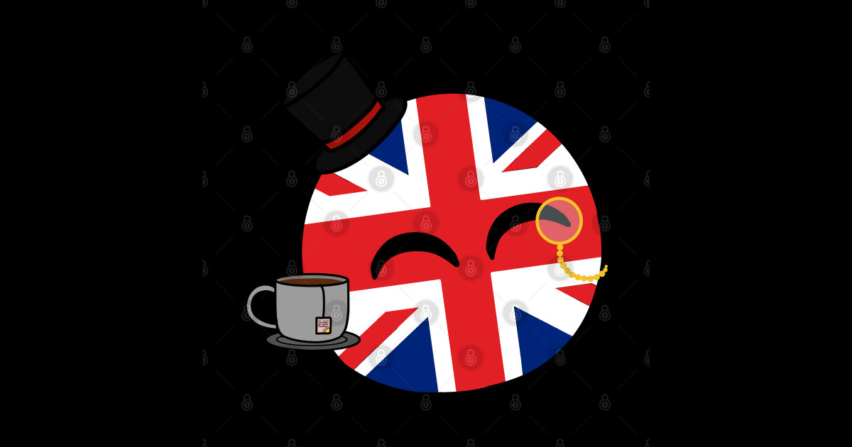 englandball and food chibi - Countryballs - Sticker | TeePublic