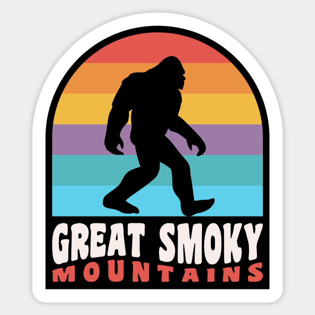 Great Smoky Mountains National Park Bigfoot Sasquatch Retro - Great ...