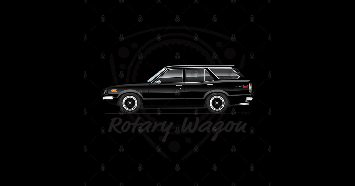 Multi Color Rotary Wagon - Mazda Rx3 Wagon - Sticker | TeePublic