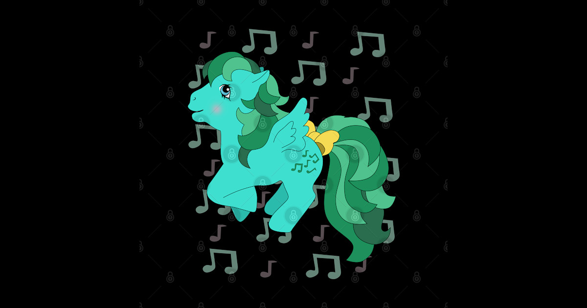 Green pegasus with music notes - Pegasus - Sticker | TeePublic