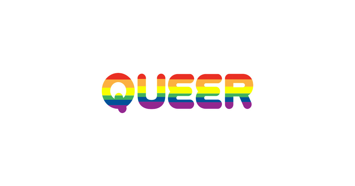 Queer text design with rainbow pride flag - Pride Month - T-Shirt ...