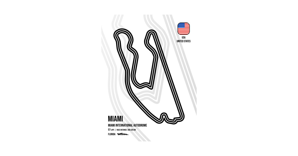 Miami Race Track - Race Track - T-Shirt | TeePublic