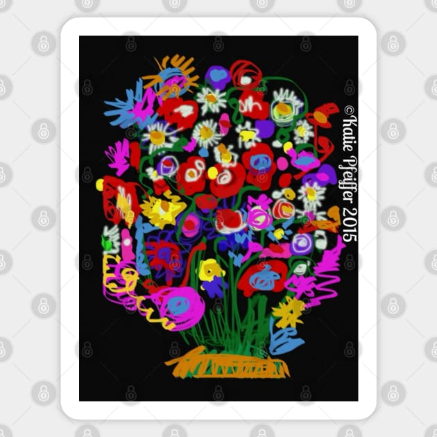 Mod Pop Art Flower Bouquet - Flowers - Sticker | TeePublic