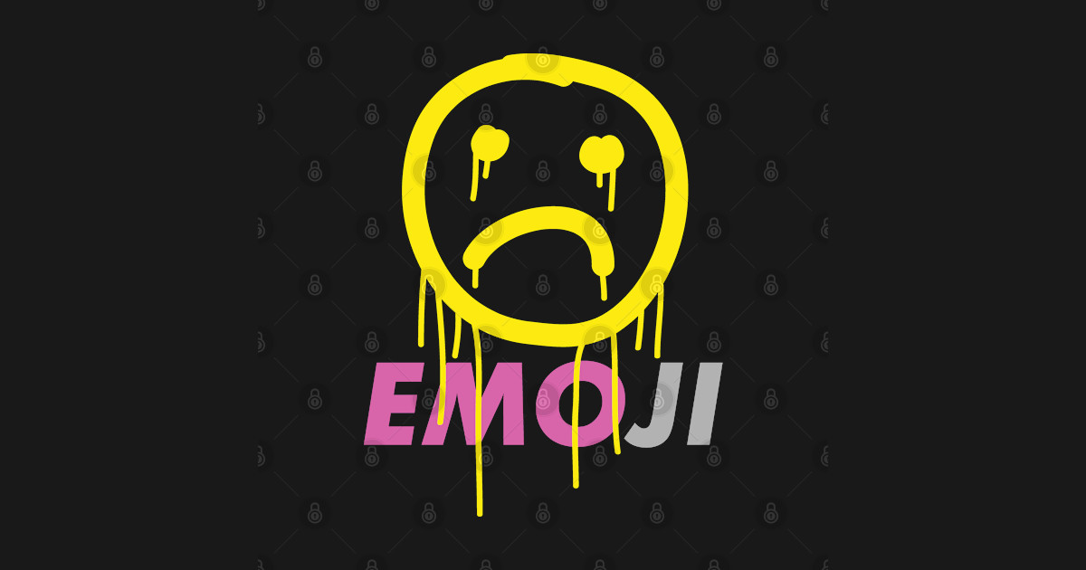 EMOji Sad smile dripping - Emo - T-Shirt | TeePublic