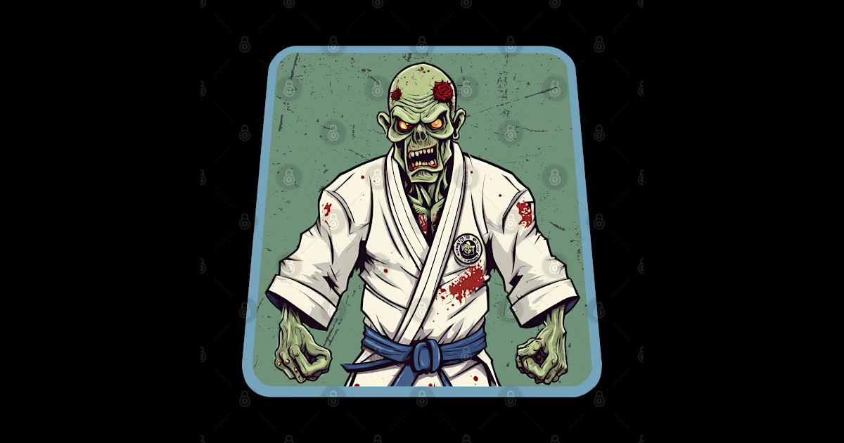 Jiu jitsu zombie - Jiu Jitsu - Sticker | TeePublic