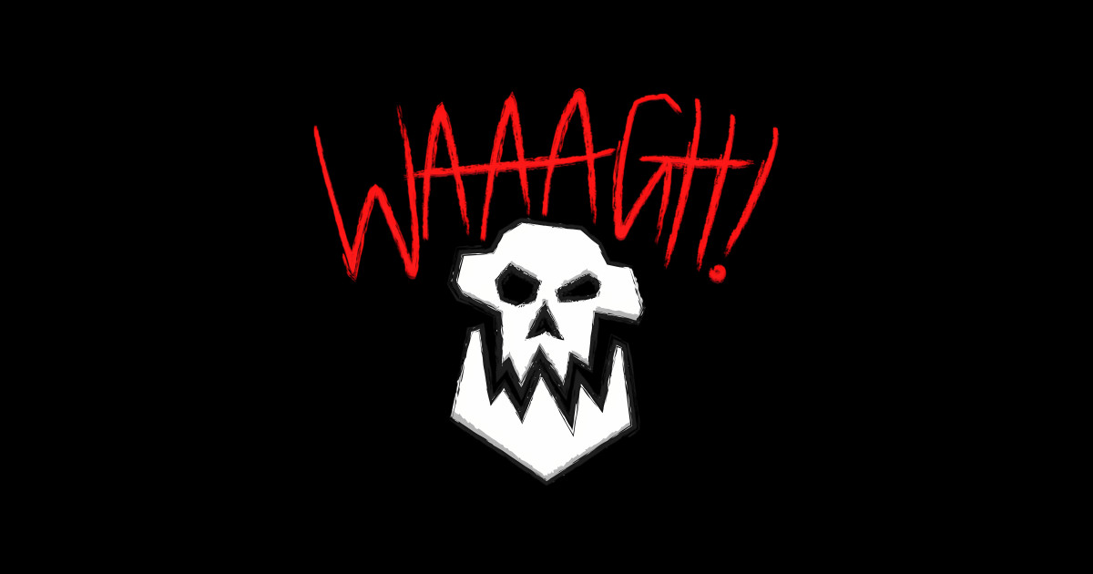 Waaagh Text With Skull - Waaagh Text With Skull - Posters and Art ...