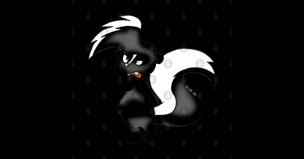 angry skunk cartoon - Skunk - Sticker | TeePublic