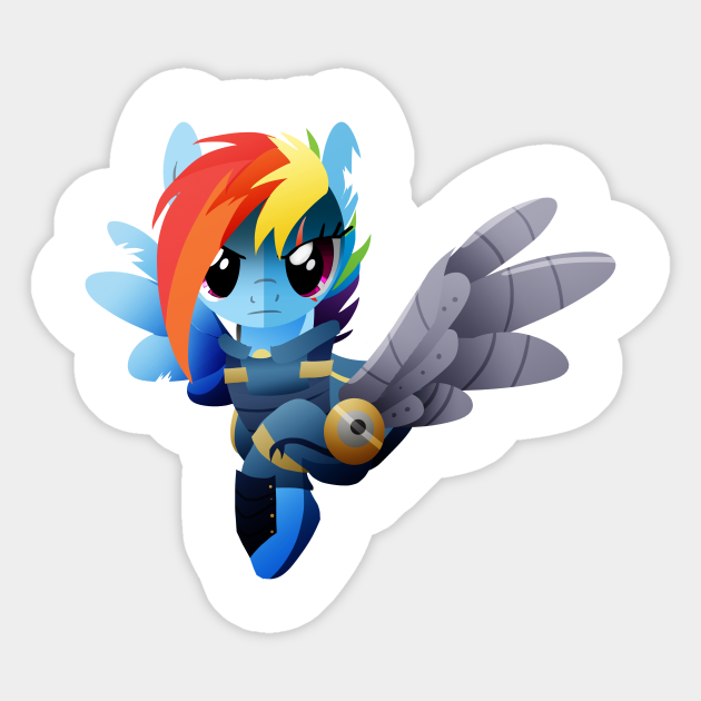 Warrior Rainbow Dash - Pony - Sticker | TeePublic